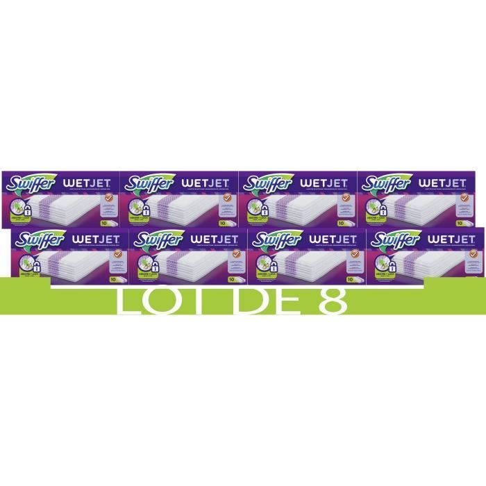 SWIFFER WetJet Balai Spray 80 Recharges Lingettes pour tous types de ...