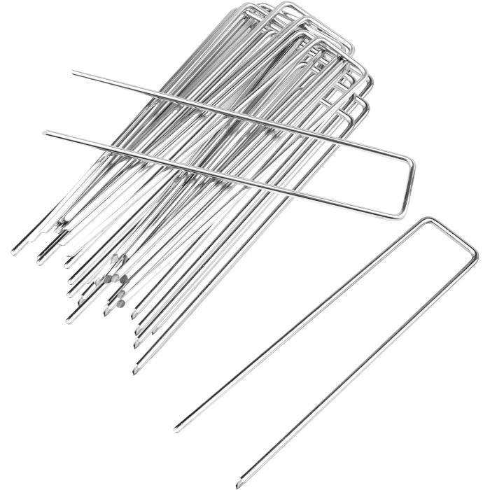 50 Pack De 15 Cm U-Garden Clous De Fixation Clous De Sol En Acier ...