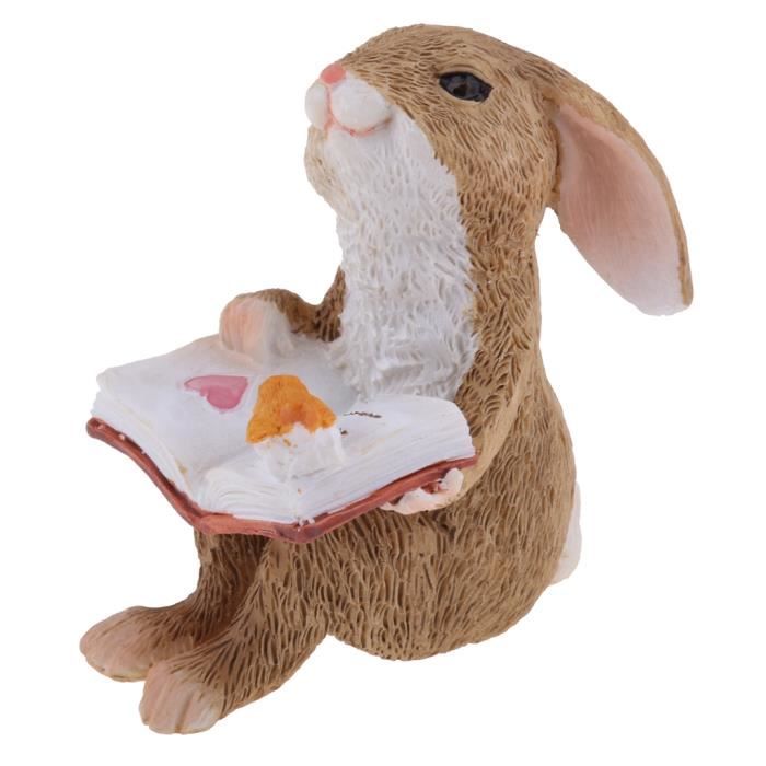 Figurine Lapin Animal Résine Jardin Maison Décorations Bureau Jouets 5 ...