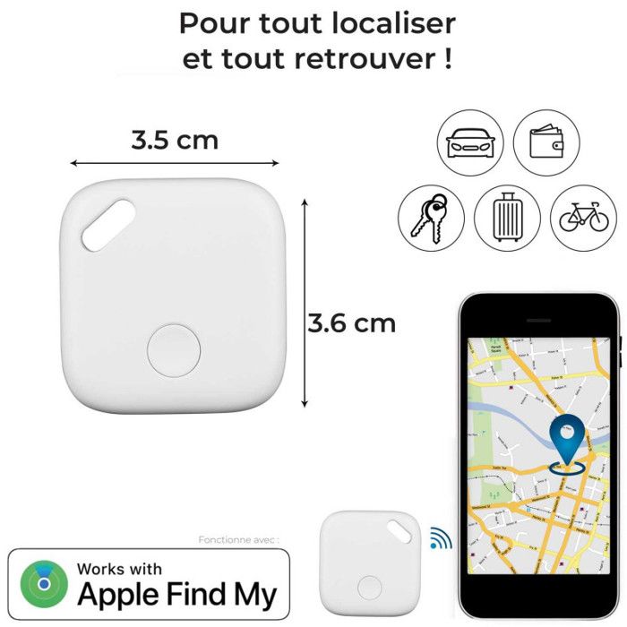 TRACKER LOCALISATEUR Wiami - Fonctionnalité APPLE - Suivi temps réel ...