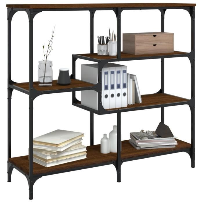 ZHUO Table console chêne marron 103x32x95 cm bois d'ingénierie Bon ...