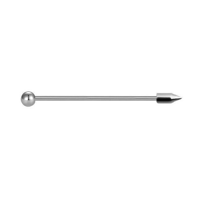 ANNEAU DE PIERCING,2038--Haltère industrielle en acier chirurgical 14G ...