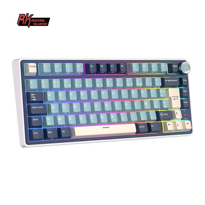 RK ROYAL KLUDGE Clavier Gamer Mécanique/Clavier TKL 75% Hot Swap QMK ...