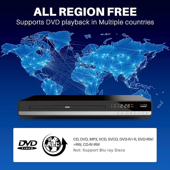 Lecteur DVD HD avec Port HDMI Lecteurs DVD Région Gratuits pour Smart ...