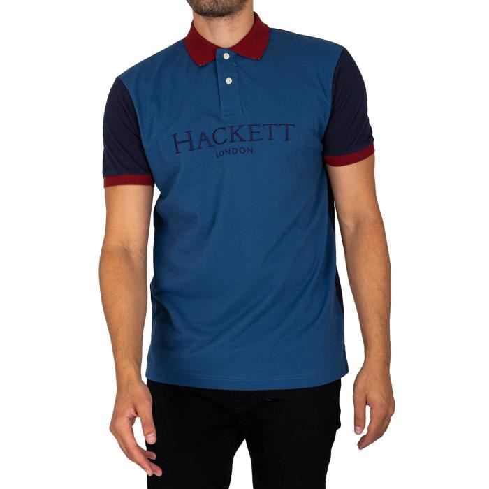 Hackett London Pour des hommes Polo Héritage Multi, Bleu Bleu ...
