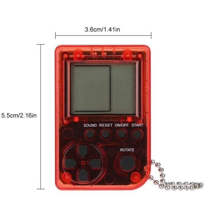 EFUTURE Mini Retro Tetris Console de jeux Pendentif Rouge - Cdiscount ...