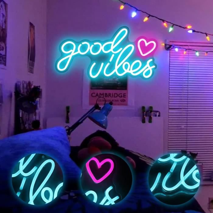 Good Vibes Enseigne Lumineuse, 17 X 11 Pouces Lettres Good Vibes Néon ...