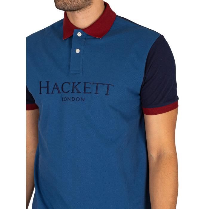 Hackett London Pour des hommes Polo Héritage Multi, Bleu Bleu ...