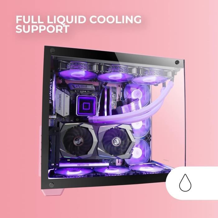 Mars Gaming Mcv4 Rose,Tour Gaming Custom Xxl E-Atx,Fenêtre Verre Trempé ...