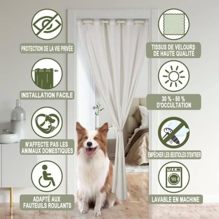 Rideau Occultant Chat Mignon, Rideau De Porte Chat Kawaii Pour Enfants ...