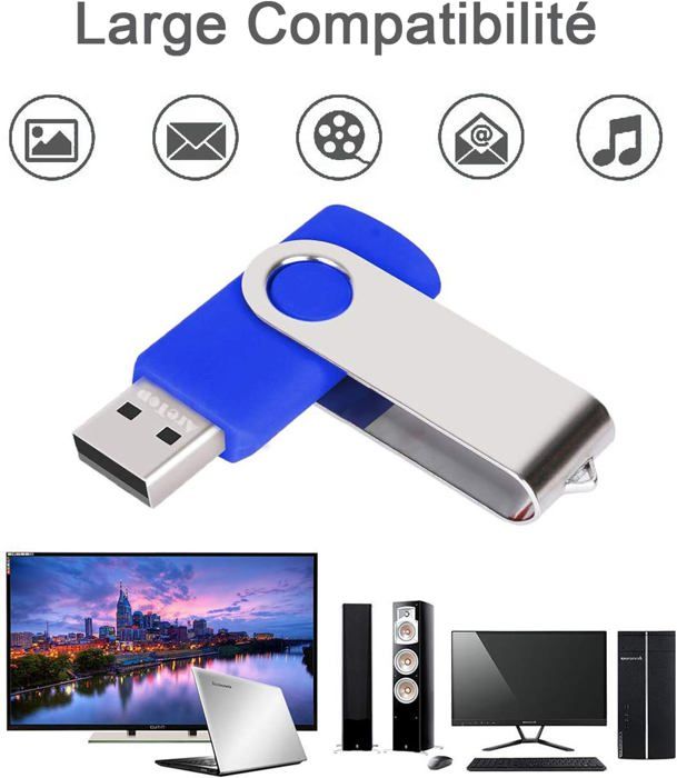 Clé Usb 4Go Lot De 10 Cles Usb 2.0 Mémoire Stick Lecteur Usb Flash ...