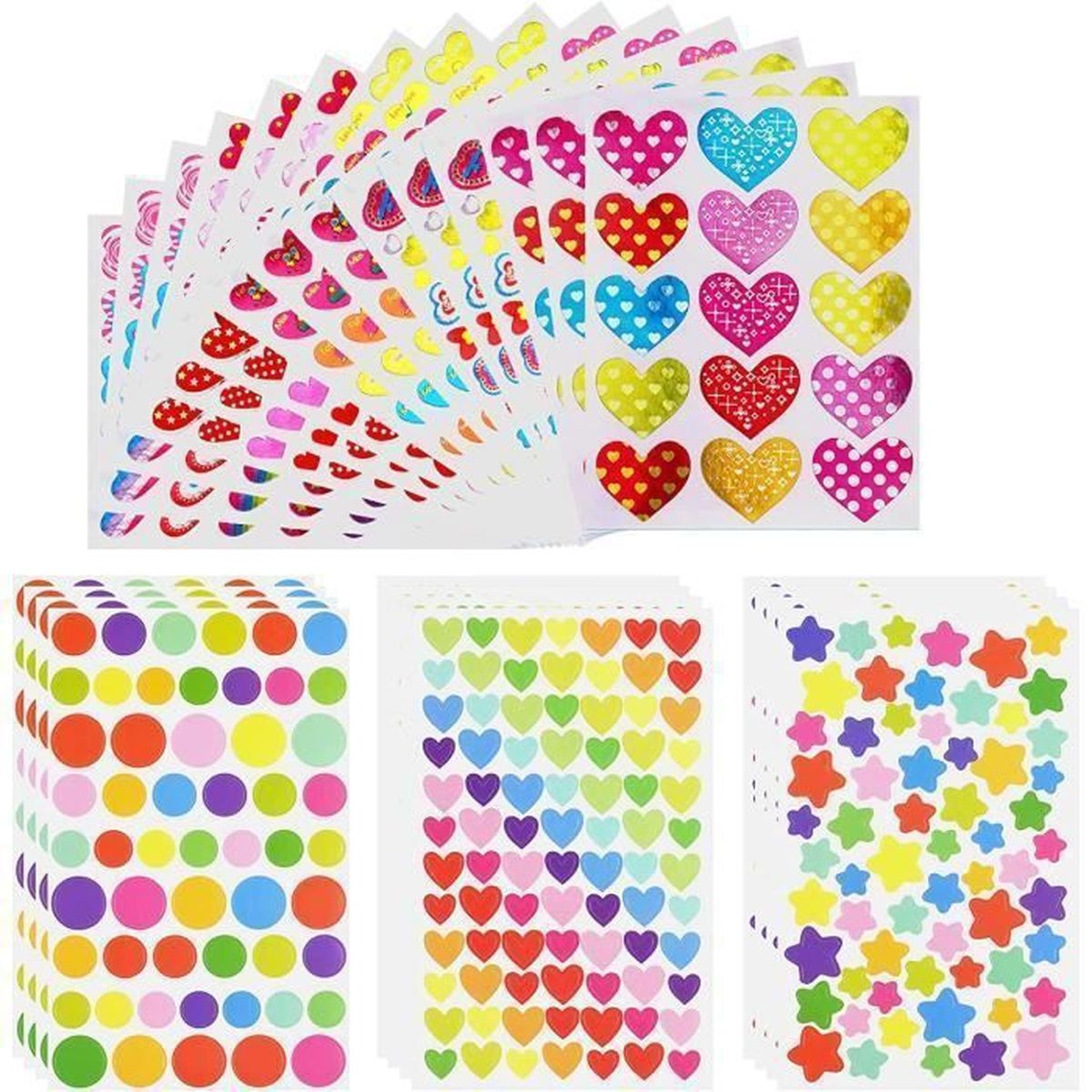 27 Feuilles Gommettes Autocollantes, 1814 Stickers Autocollants pour ...