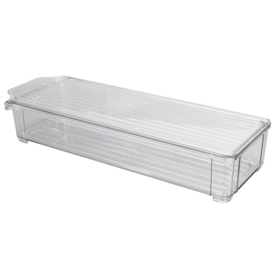 Bac d'Organisation Transparent Grande Capacité Bac de Rangement de ...