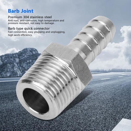 Cikonielf Connecteur d'accouplement rapide 2 pièces 1/2in BSPT connecteur fileté mâle raccord de ...