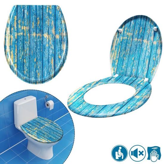 Abattant WC LARS360 - Siège de Toilette Ovale - Fermeture en Douceur ...