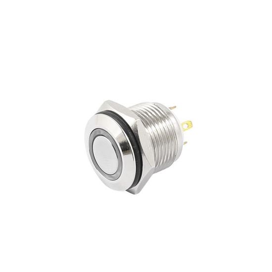 SOURCING MAP 16mm Filetage Lumière LED bleue 4 Broches bouton-poussoir ...