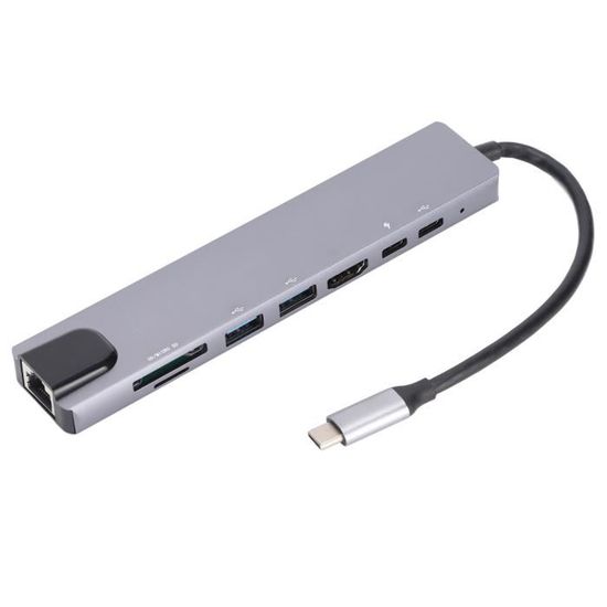 Tbest concentrateur USB C Hub USB multiport 8 en 1 Interface multimédia ...