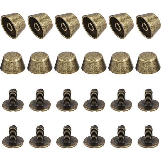 12X7Mm Rivet Goujons Vis Dos Plat Creux Pieds Goujon Pointe Pour Cuir ...