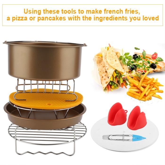 8inch 9pcs / set Les accessoires de l'air friteuse Outil de cuisson ... 8inch 9pcs / set Les accessoires de l'air friteuse Outil de cuisson ...