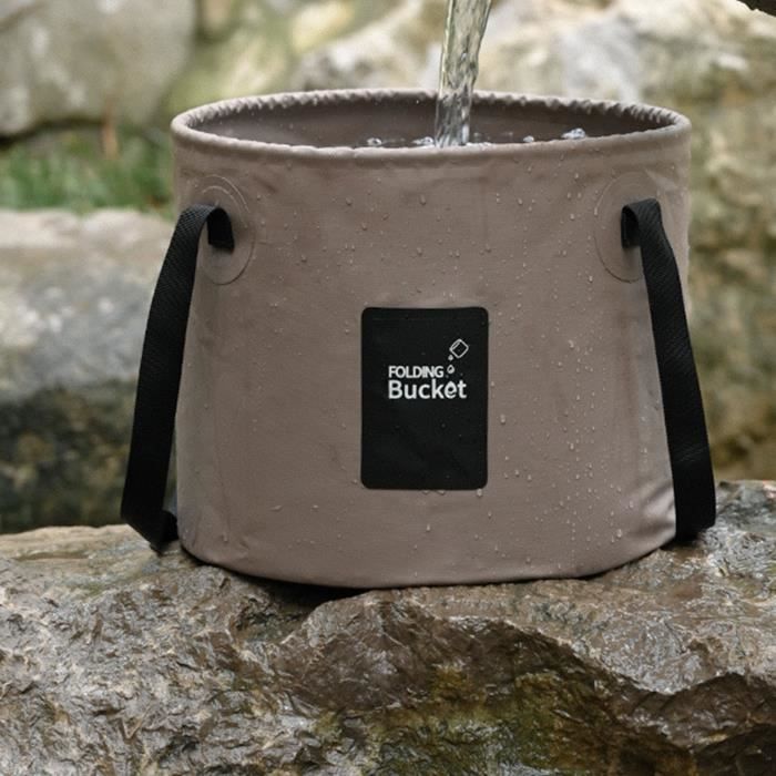 LAI Seau pliable,10L Seau à eau pliant multifonctionnel, pour voyage en ...