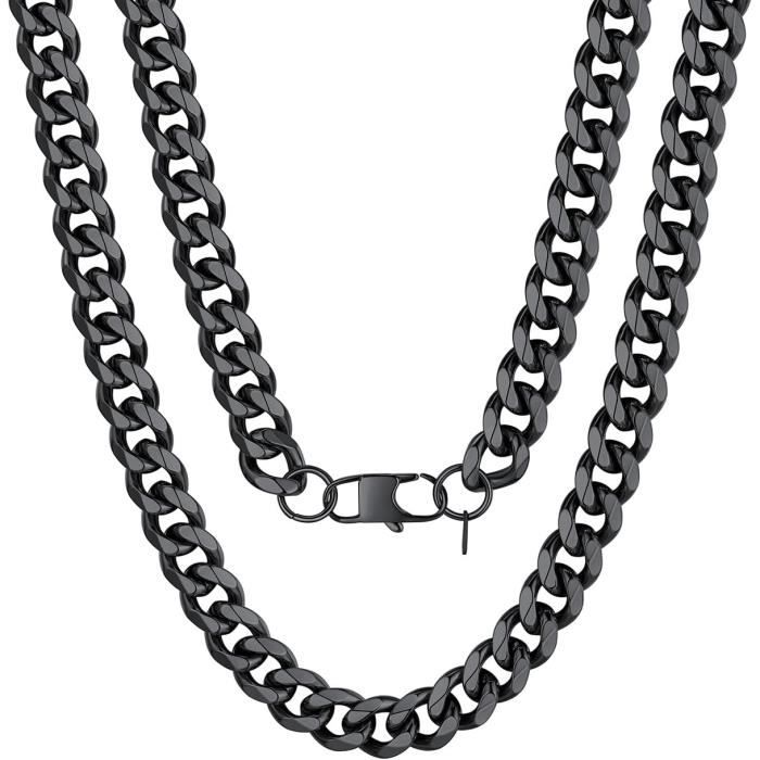 Chaîne Collier Cubaine Homme Femme De 3-6-9-12Mm En Acier Inoxydable ...
