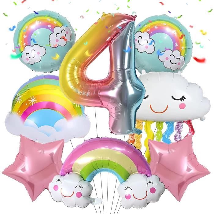 Ballons gonflables en forme de nuages, ballons arc-en-ciel, décoration ...