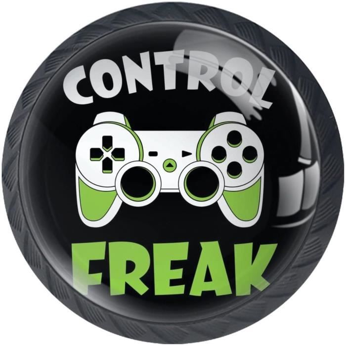 Lot De 4 Boutons De Tiroir En Verre Pour Jeux Vidéo - Noir - Pour ...
