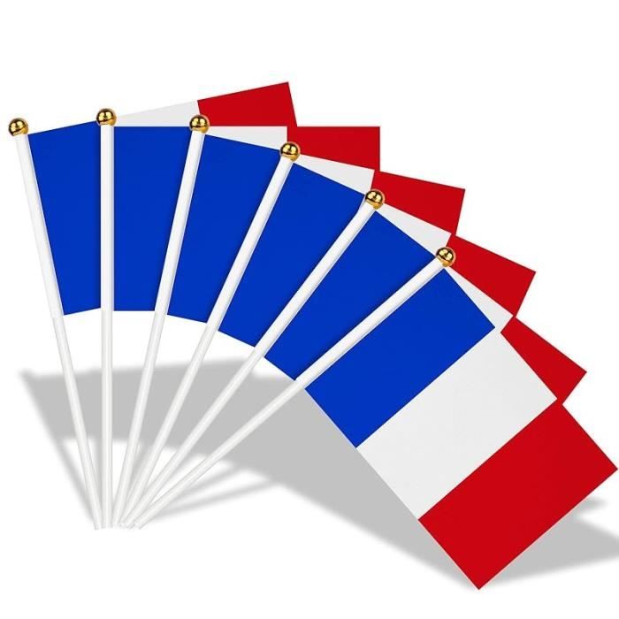 Drapeau Miniature - France - 100Pcs - Polyester Durable - 14x21 cm ...