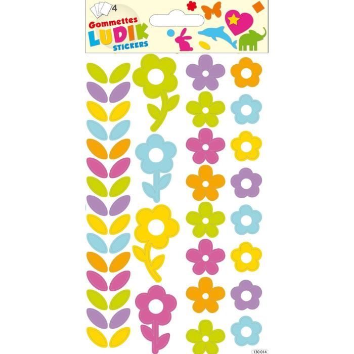 200 Gommettes - Feuilles et fleurs - Multicolores - Cdiscount Jeux - Jouets