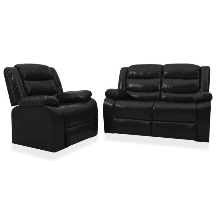 Ensemble Canapés droits de relaxation inclinables- 2 + 1 Places -Sofa ...