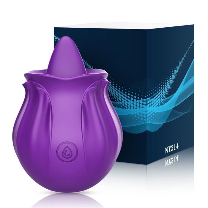 Vibromasseur Rose puissant jouets pour langue léchant le Clitoris stimulateur de vagin masseur ...