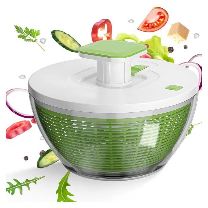 Essoreuse à salade de 5 l - Salade sans bpa avec mécanisme de pression ...