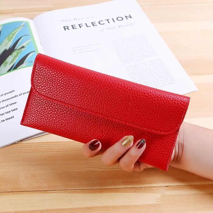 Porte-Cartes VUU5C PU Leather Women Wallets Large Capacity Female Long ...