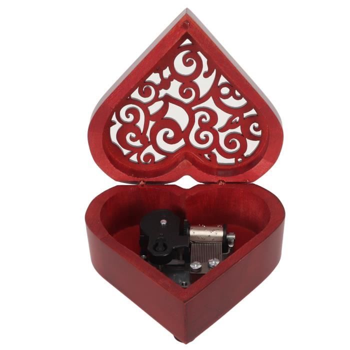 Fdit boîte à musique mécanique Boîte à musique en forme de coeur pin ... Fdit boîte à musique mécanique Boîte à musique en forme de coeur pin ...