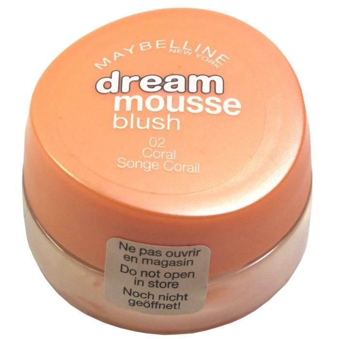 Maybelline Dream Mousse Blush - 02 Coral - Cdiscount Au quotidien