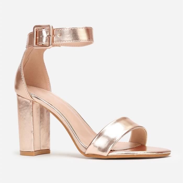 La Modeuse-Sandales, nu-pieds-Sandales en simili cuir à une bride à l ...