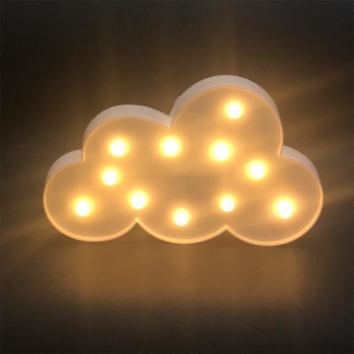 Veilleuse décorative à LED, nuages, blanc - Cdiscount Maison