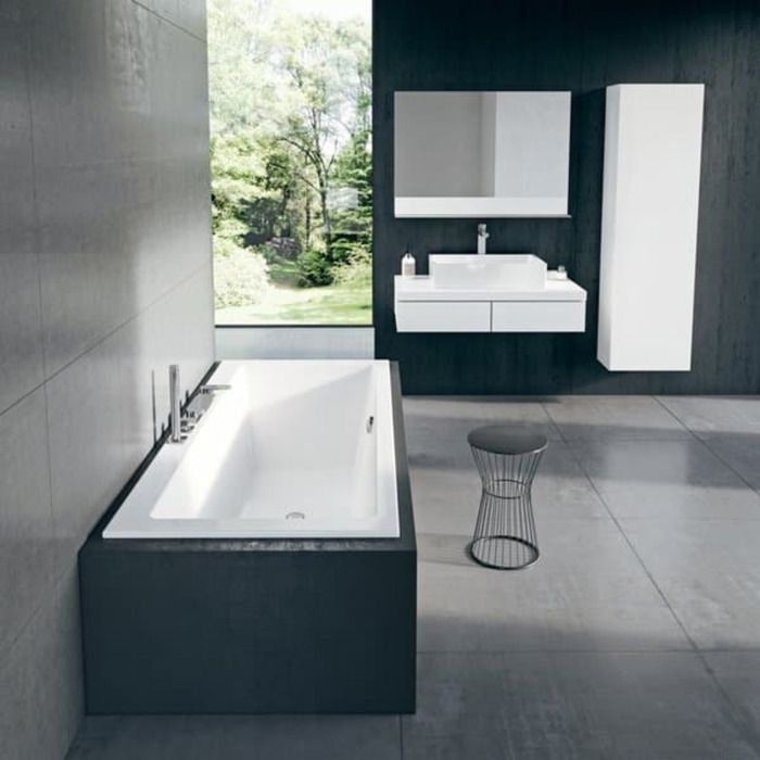 Ravak Formy Baignoire droite 180 x 80 en acrylique, Blanc (C881300000 ...