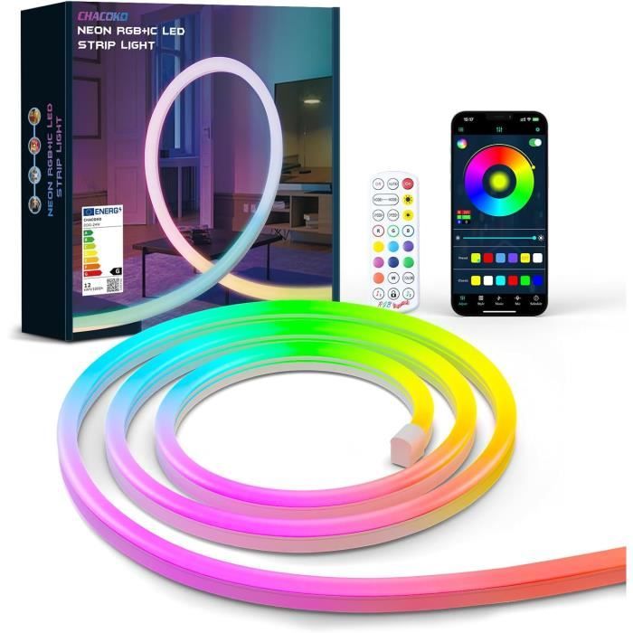 5M Rgb Avec Ic Neon Ruban Led, Effet Arc-En-Ciel, 84 Led Par Mètre, 420 ...