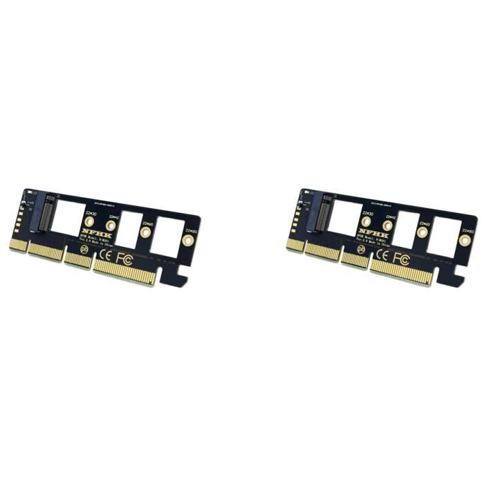2X Carte D'Extension M.2 NVME SSD Vers PCIE 3.0 X16 - X8 - X4 Support ...