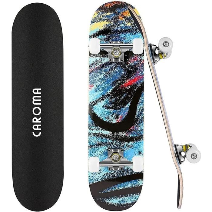 Caroma Skateboard Complet 78,7 x 20,3 cm pour débutants, Adolescents et ...