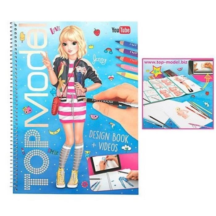 Album coloriage et création TOPModel Design book + Vidéos Jenny ...