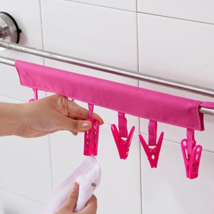 PINCE A LINGE,rose red--Pinces à linge multifonctions 1 pièce, épingles ...
