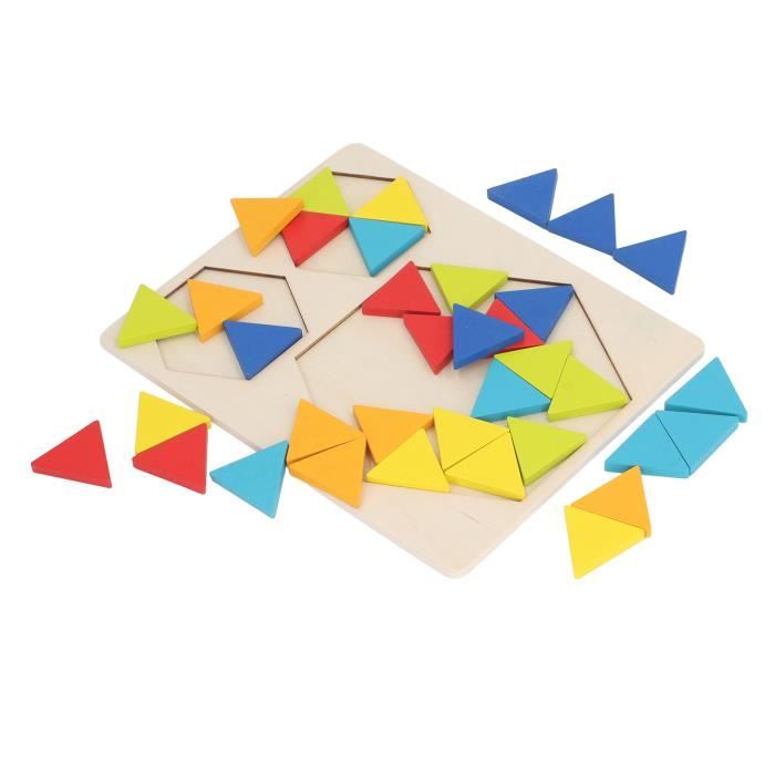 Zerodis blocs de motifs de formes Puzzles Hexagonaux en Bois de 36 ...
