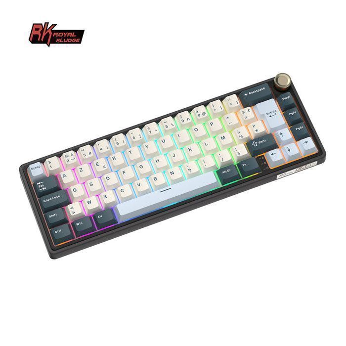RK ROYAL KLUDGE R65 Clavier Gamer AZERTY 60% Gasket Mounted, Mécanique ...