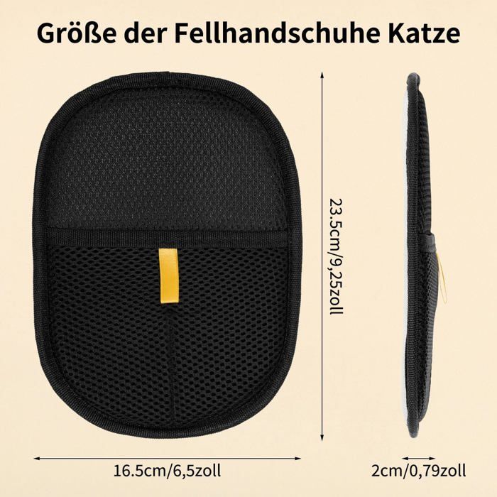 Gant brosse double-face 2 pièces pour chat – tissu électrostatique ...
