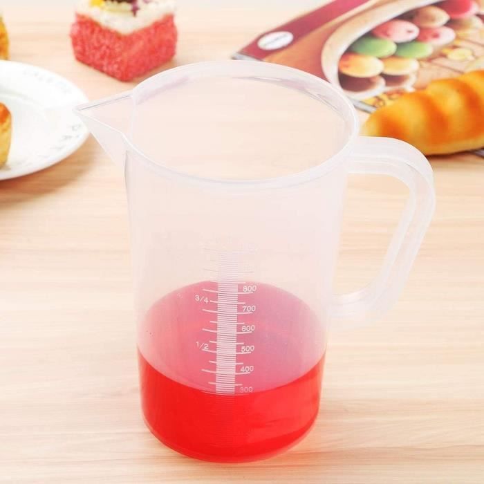 2L Verres Doseur Plastique Pichet Doseur 2000ml Becher Gradué Pot ...