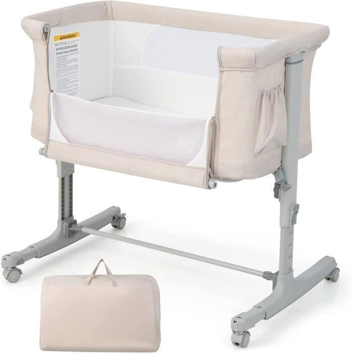 GOPLUS Lit Cododo Portable 3 en 1 avec Mode Berceau, Matelas Amovible ...