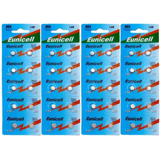 Lot de 40 Piles bouton plates Type AG4-G4 1,5V compatibles LR626 ...