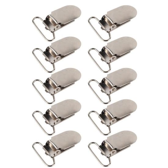 Accessoire de mercerie - Clips de Sangle - Métal argenté - Durable ...
